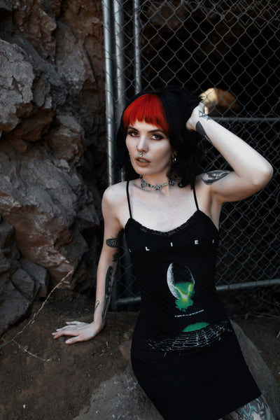 Alien Lace Strap Dress - Vera's Eyecandy