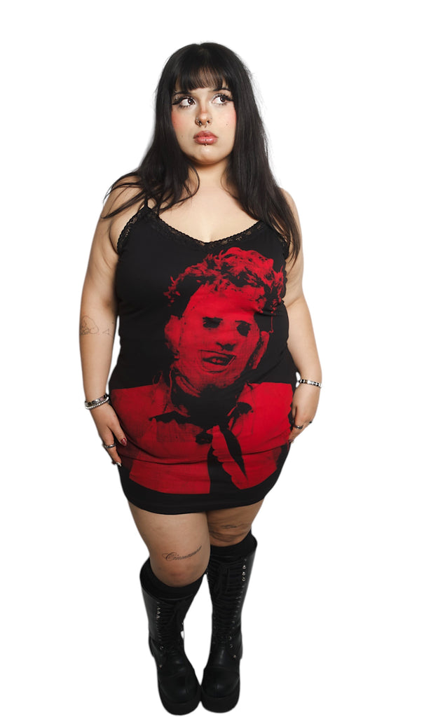 Leatherface Texas Chainsaw Massacre Lace Strap Dress - Vera's Eyecandy