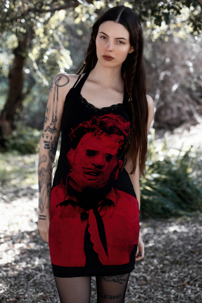 Leatherface Texas Chainsaw Massacre Lace Strap Dress - Vera's Eyecandy