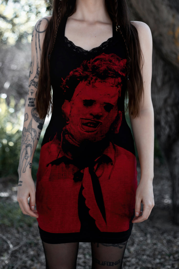 Leatherface Texas Chainsaw Massacre Lace Strap Dress - Vera's Eyecandy
