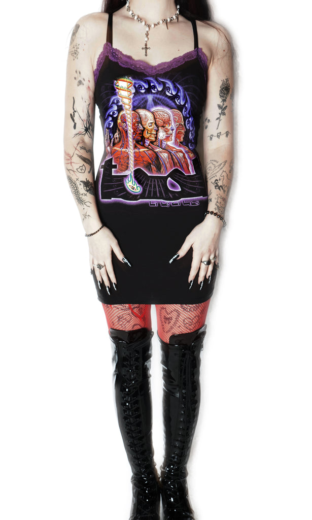 Tool Purple Lace Strap Dress - Vera's Eyecandy