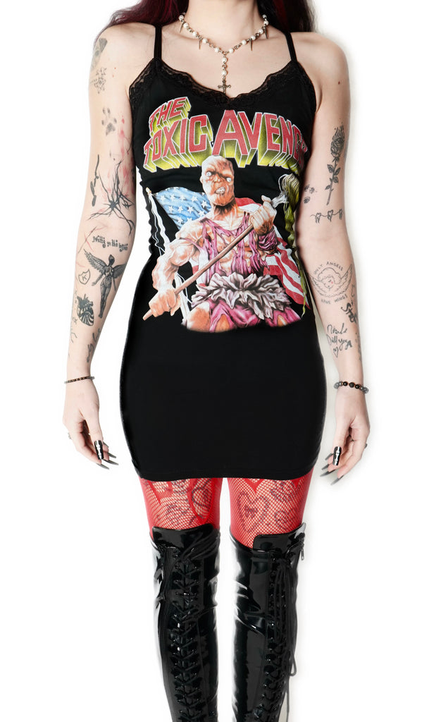 Toxic Avenger Lace Strap Dress - Vera's Eyecandy