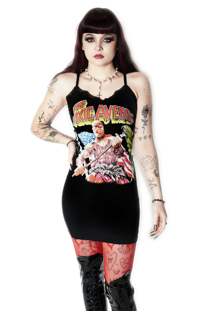 Toxic Avenger Lace Strap Dress - Vera's Eyecandy