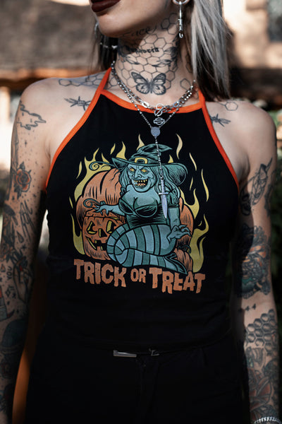 Witch Trick Or Treat Halter Top Veras Eyecandy