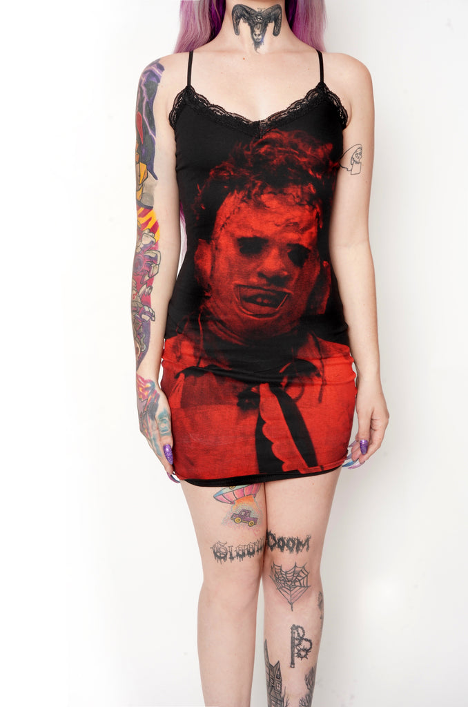 Leatherface Texas Chainsaw Massacre Lace Strap Dress - Vera's Eyecandy