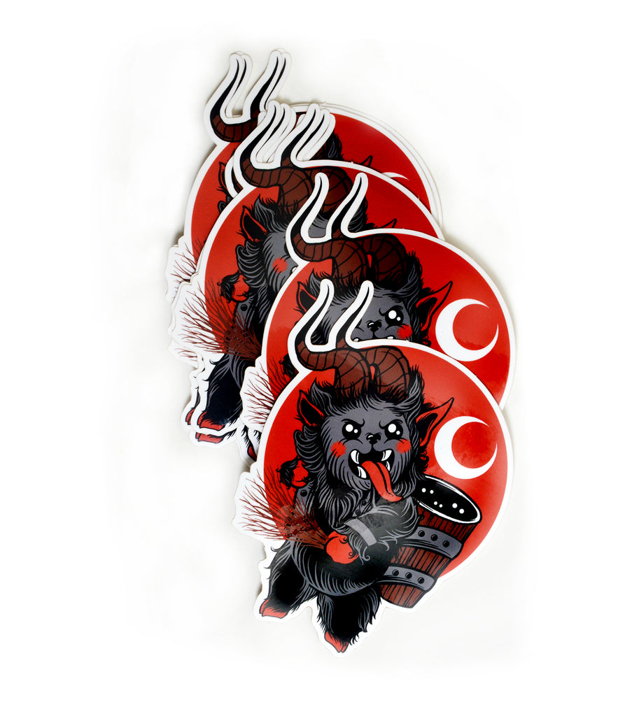 Krampus Cut Vinyl STICKER - Vera's Eyecandy